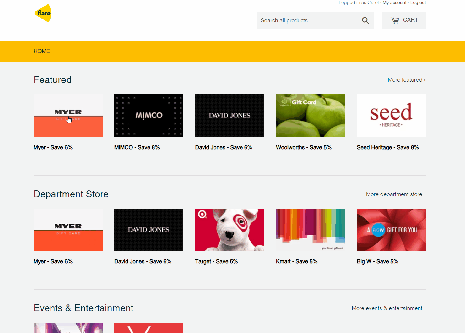 How to Purchase Store cards on the Flare Discounts Platform – Flare ...
